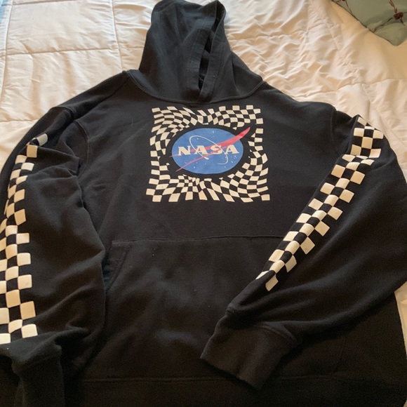 MAD Engine | Shirts | Mad Engine Black Sweatshirt Nasa On Front Mens ...